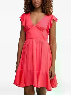 MORGAN Ruffled Open-back Mini Dress - Pink