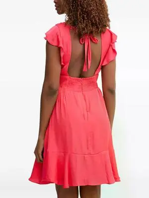 MORGAN Ruffled Open-back Mini Dress
