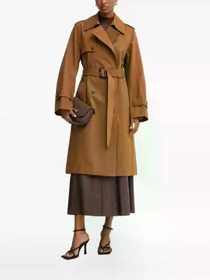 MORGAN Double-breasted Belted Trench Coat