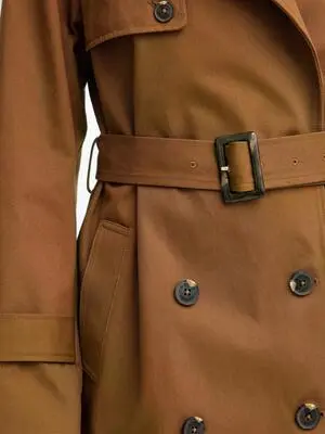 MORGAN Double-breasted Belted Trench Coat