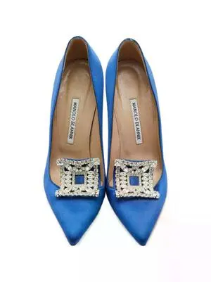 Manolo Blahnik Borlak Crystal-embellished Pumps