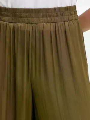 MORGAN Elasticated-waist Palazzo Pants - Green