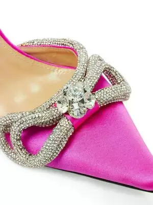 Mach & Mach Double Bow Embellished Stiletto Pumps