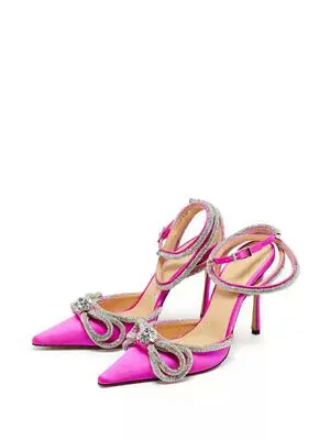 Mach & Mach Double Bow Embellished Stiletto Pumps
