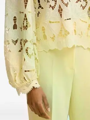 MORGAN Guipure Lace High Neck Blouse