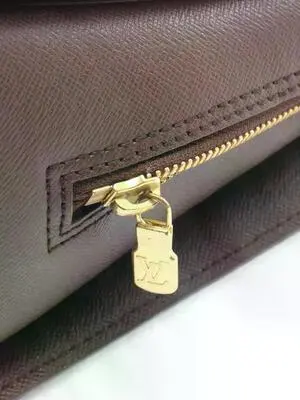 LOUIS VUITTON 2004 Triana Damier Ébène-pattern Handbag