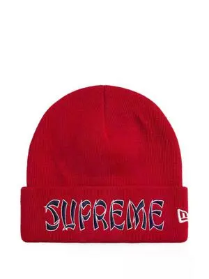 Supreme New Era Action Beanie Hat - Red