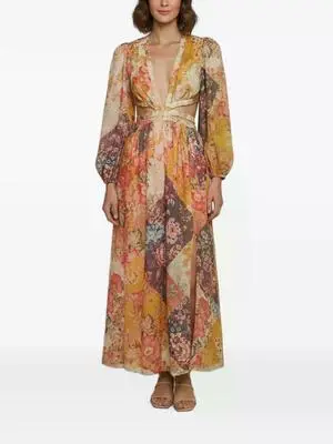 Zimmermann Floral-print Midi Dress - Yellow