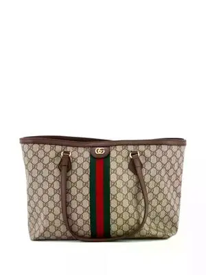 Gucci Ophidia Shopping Gg Coated Canvas Medium Tote Bag