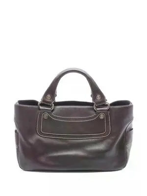 Celine 2000s Boogie Topstitching Tote Bag - Brown