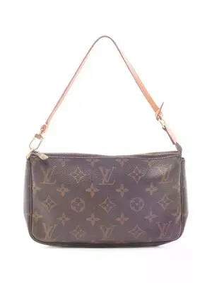 LOUIS VUITTON 1999 Pochette Accessoires Monogram Handbag - Brown