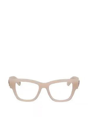 Off-White Logo-plaque Cat-eye Glasses - Neutrals