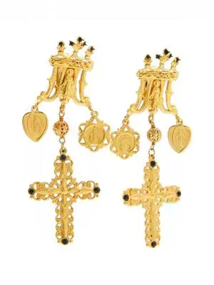 Dolce & Gabbana Votive Cross Clip-on Earrings - Gold