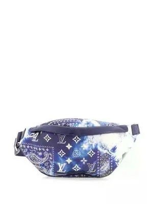 LOUIS VUITTON Discovery Bumbag Limited Edition Monogram Bandana Leather Belt Bag - Blue