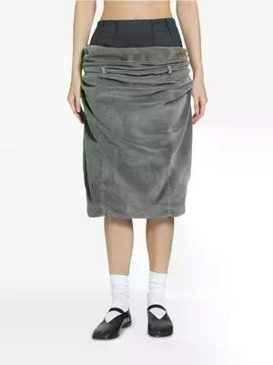 PILLINGS Draped Corduroy Skirt