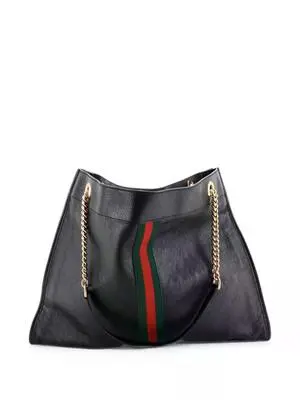 Gucci Rajah Chain Leather Large Tote Bag