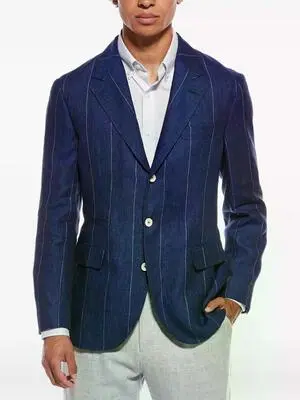 Brunello Cucinelli Striped Linen Blazer