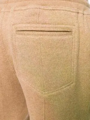 Brunello Cucinelli Drawstring Cashmere Track Pants - Brown