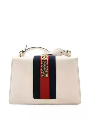 Gucci Sylvie Leather Small Shoulder Bag - Neutrals