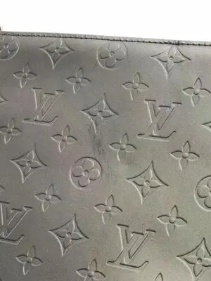 LOUIS VUITTON Monogram Mat Alston Shoulder Bag - Black