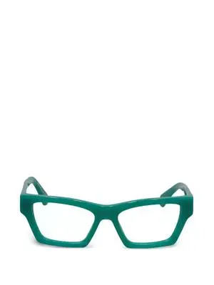Off-White Geometric Frame Eyeglasses - Green