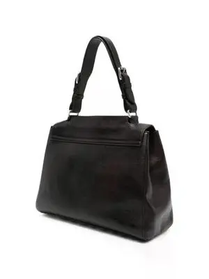 Orciani Logo-lettering Leather Shoulder Bag - Brown