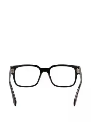 Off-White Logo-print Square-frame Glasses - Black