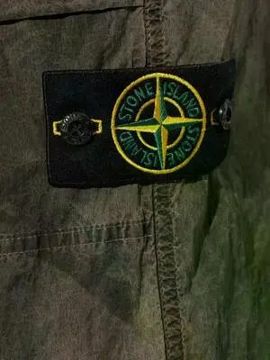 Stone Island Logo-patch Straight-leg Trousers
