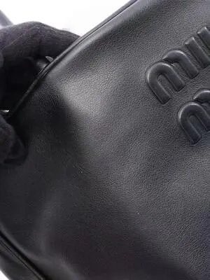 Miu Miu Leather Embossed Logo Top Handle Bag
