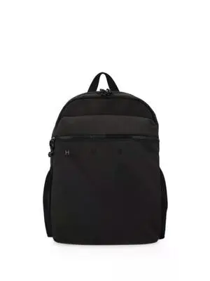 Hugo Logo-plaque Zip-fastening Backpack - Black