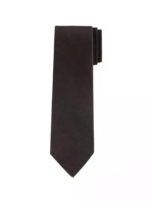 Brioni Brioni Herringbone Neck Tie Brown