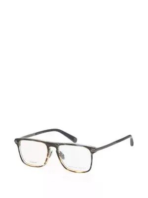 Philipp Plein Tortoiseshell-effect Rectangle-frame Glasses - Grey