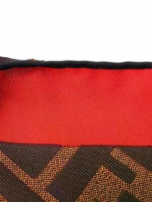 Fendi 2010s Zucca Leopard Scarf