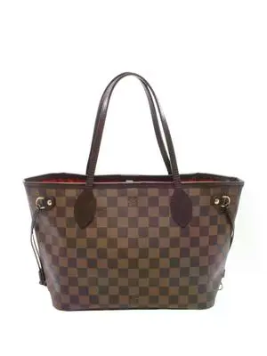 LOUIS VUITTON 2000-2010 Damier Ebene Neverfull Pm Tote Bag - Brown