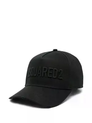 Dsquared2 Logo-embroidered Distressed Baseball Cap