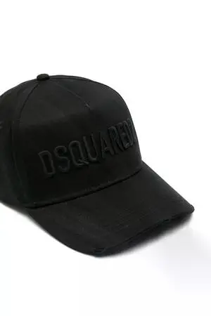 Dsquared2 Logo-embroidered Distressed Baseball Cap