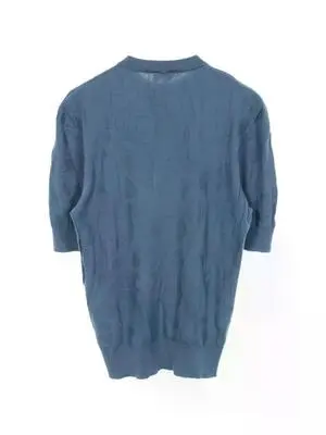 Hermès 2010s Fragments Equestres Short-sleeve Sweater - Blue
