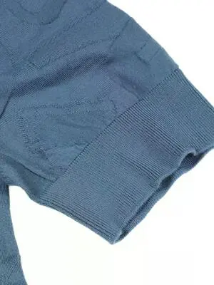 Hermès 2010s Fragments Equestres Short-sleeve Sweater - Blue