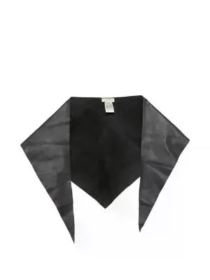 ALYSI Leather Scarf - Brown