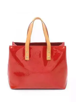 LOUIS VUITTON Monogram Vernis Pm Lead Tote Bag - Red