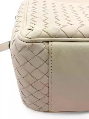 Bottega Veneta Off White Leather Intrecciato Handbag