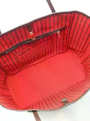 LOUIS VUITTON 2015 Neverfull Mm Damier Ebene Tote Bag