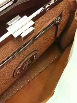 Fendi 2010s Peekaboo Leather Tote Bag