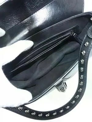Dior 2000-2026 Leather Rubber Studs Saddle Bag Satchel