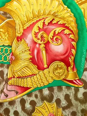 Hermès 1990-2020 Casques Et Plumets Silk Scarf 90 Scarves