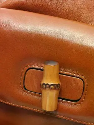 Gucci Bamboo Leather Backpack - Brown