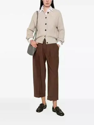 Brunello Cucinelli Ribbed-knit Sequin-embellished Cardigan