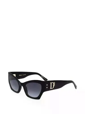 Dsquared2 Logo-plaque Cat-eye Sunglasses - Black