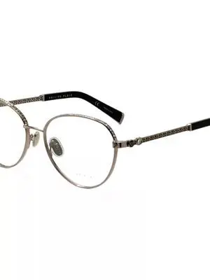 Philipp Plein Crystal-embellished Geometric-frame Glasses - Silver