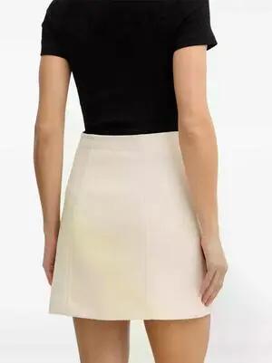 MORGAN Button-up Textured Finish Mini Skirt